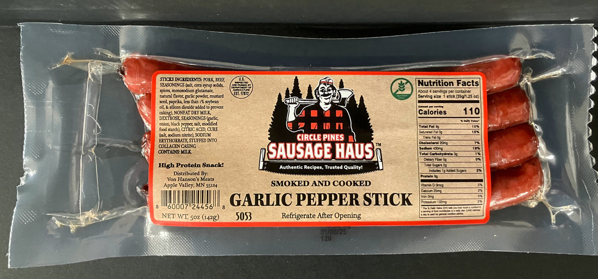 Snack Sticks - Garlic Pepper – Von Hanson's Snacks